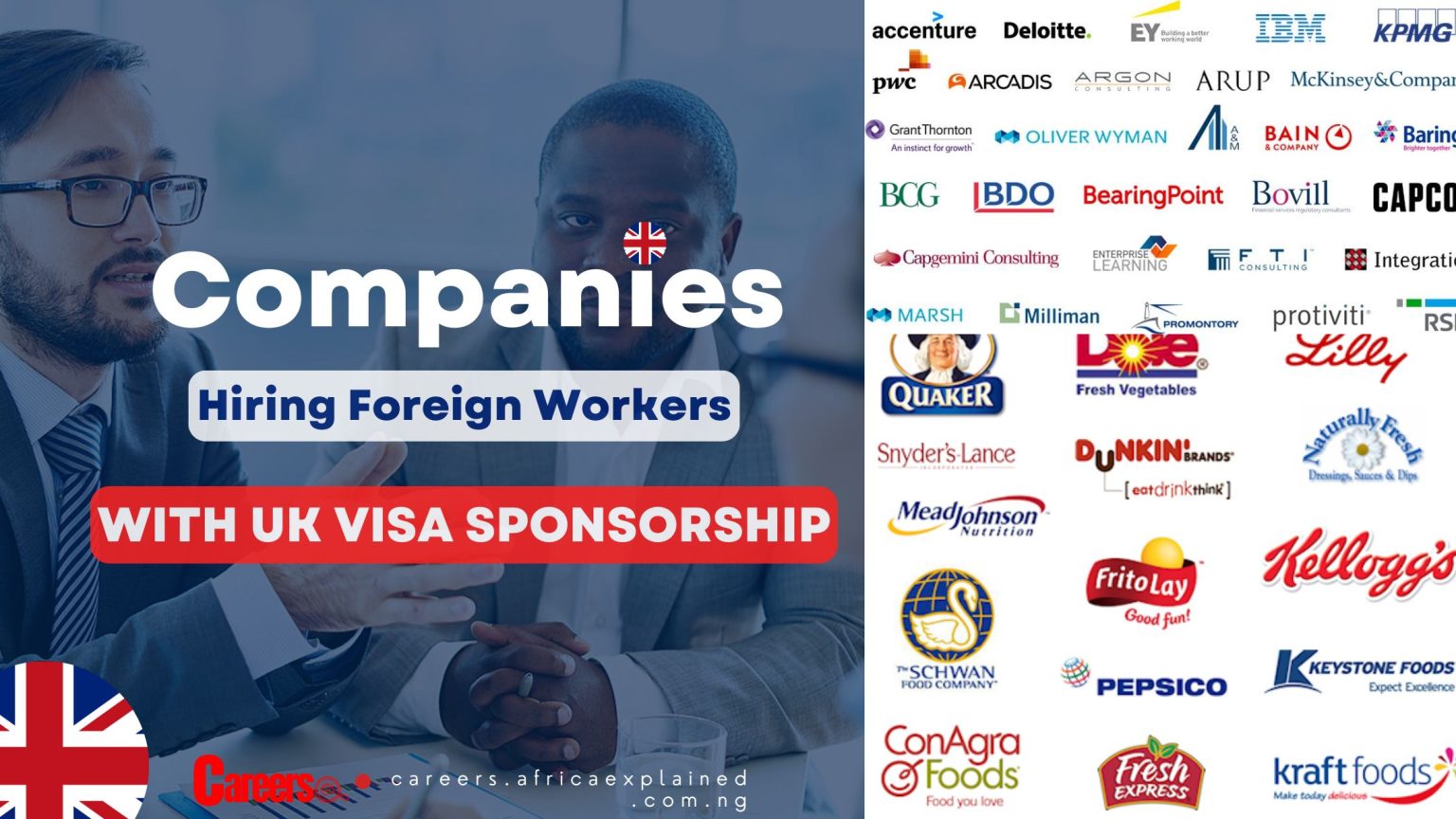 Companies Offering UK Sponsorships 2025 – Careers Job In Canada